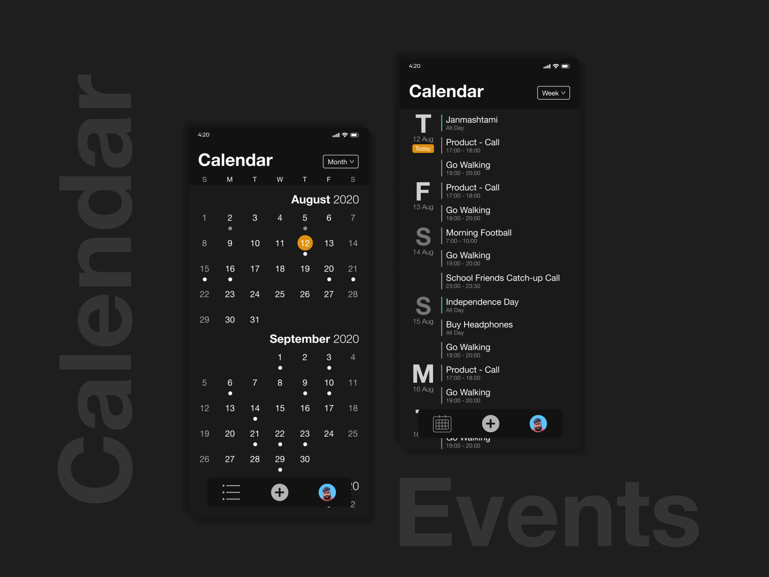 Calendar Application Screen By Pankaj Kumar On Dribbble Calendar Application Screen By Pankaj Kumar On Dribbble