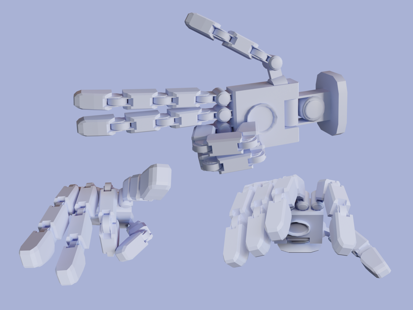 Robot Hand Pose🤖 👊 // Clay Render by Gumi Ruslan on Dribbble