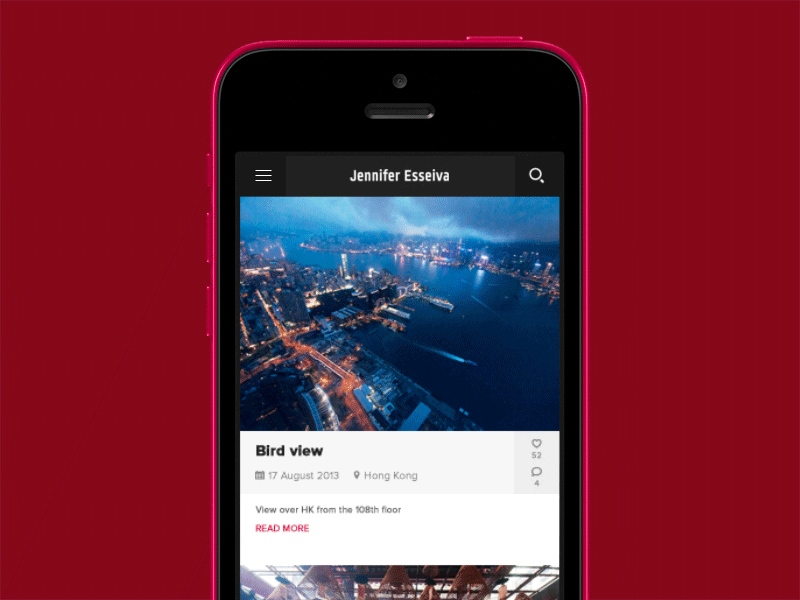 [gif] Menu Animated by Pauline Dupraz on Dribbble