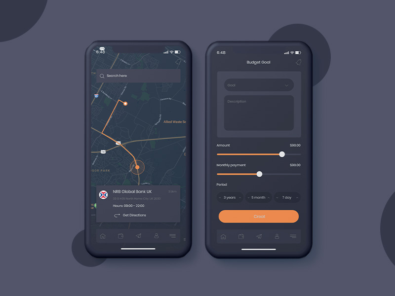 Map & Budget goal ui kit by Jahid Jaykar on Dribbble