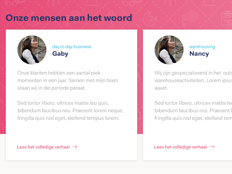 Testimonial cards by Pascal Kluivers on Dribbble