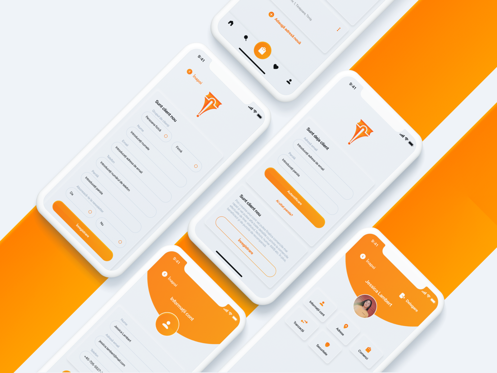 Mobile App: Login,Register and My account - UI Design by Casian Sbanțu ...