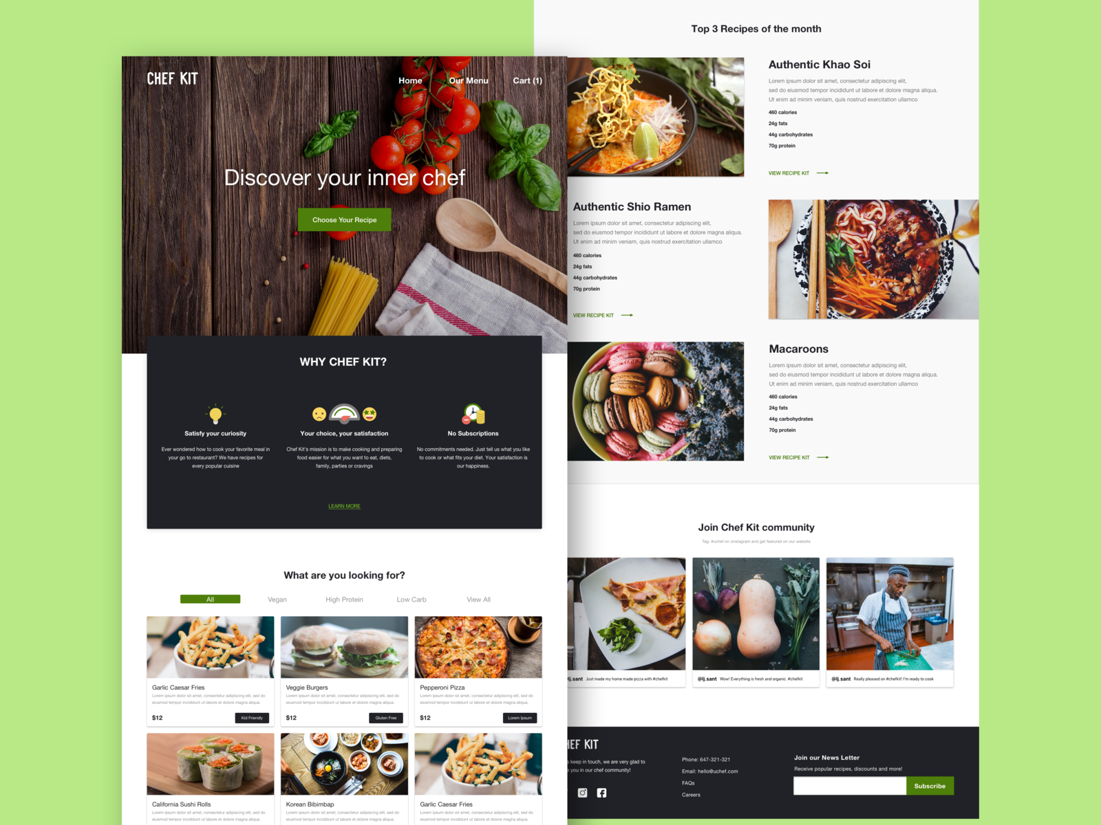 Meal Kit Project by Lawrence Santos on Dribbble