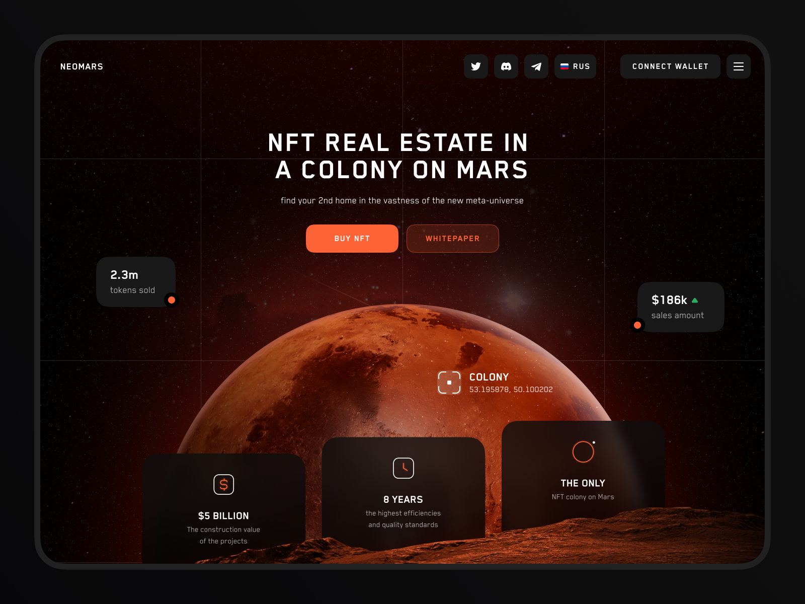 NFT Real Estate on the Mars by Denis Zhukov on Dribbble