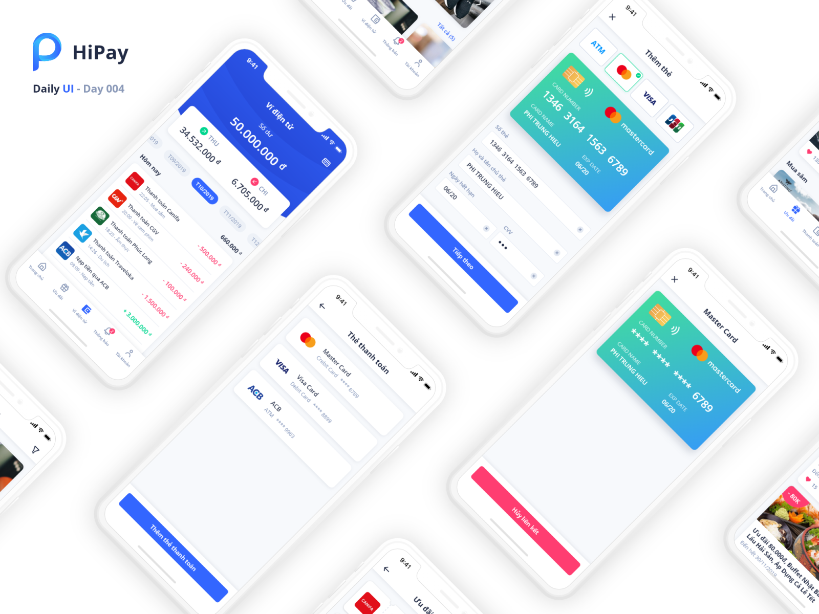 Payment Wallet - HiPay Mobile App 004 by Phí Trung Hiếu on Dribbble