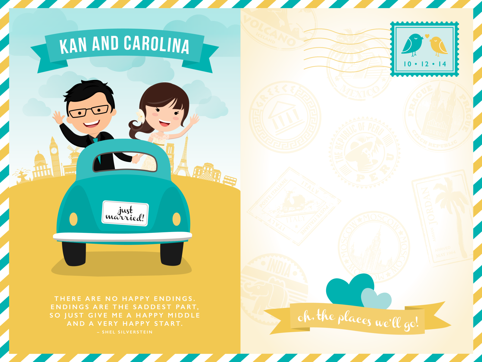 Travel Themed Wedding by Hanna Chang on Dribbble