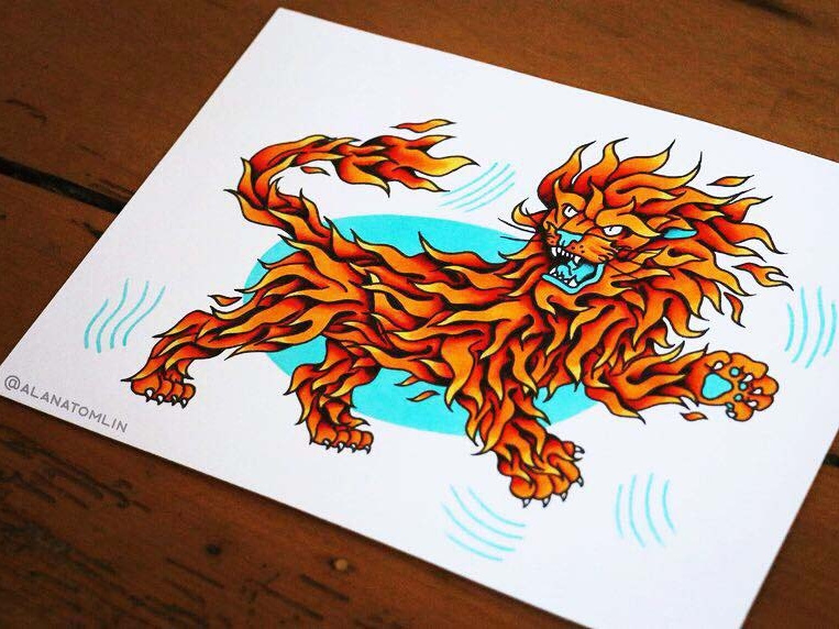 Fire Lion by Alana Tomlin on Dribbble