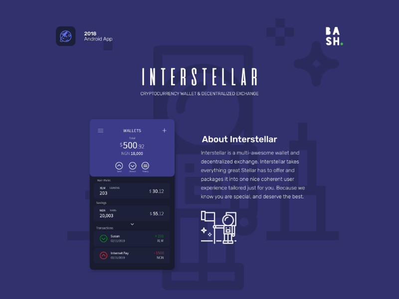 Interstellar Exchange App by Bash on Dribbble