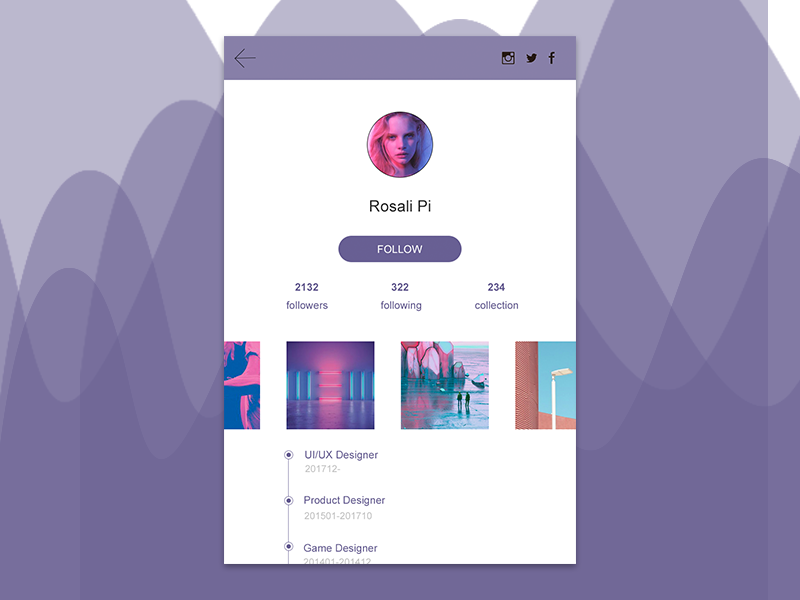 dailyui #006 user profile by design0gam on Dribbble