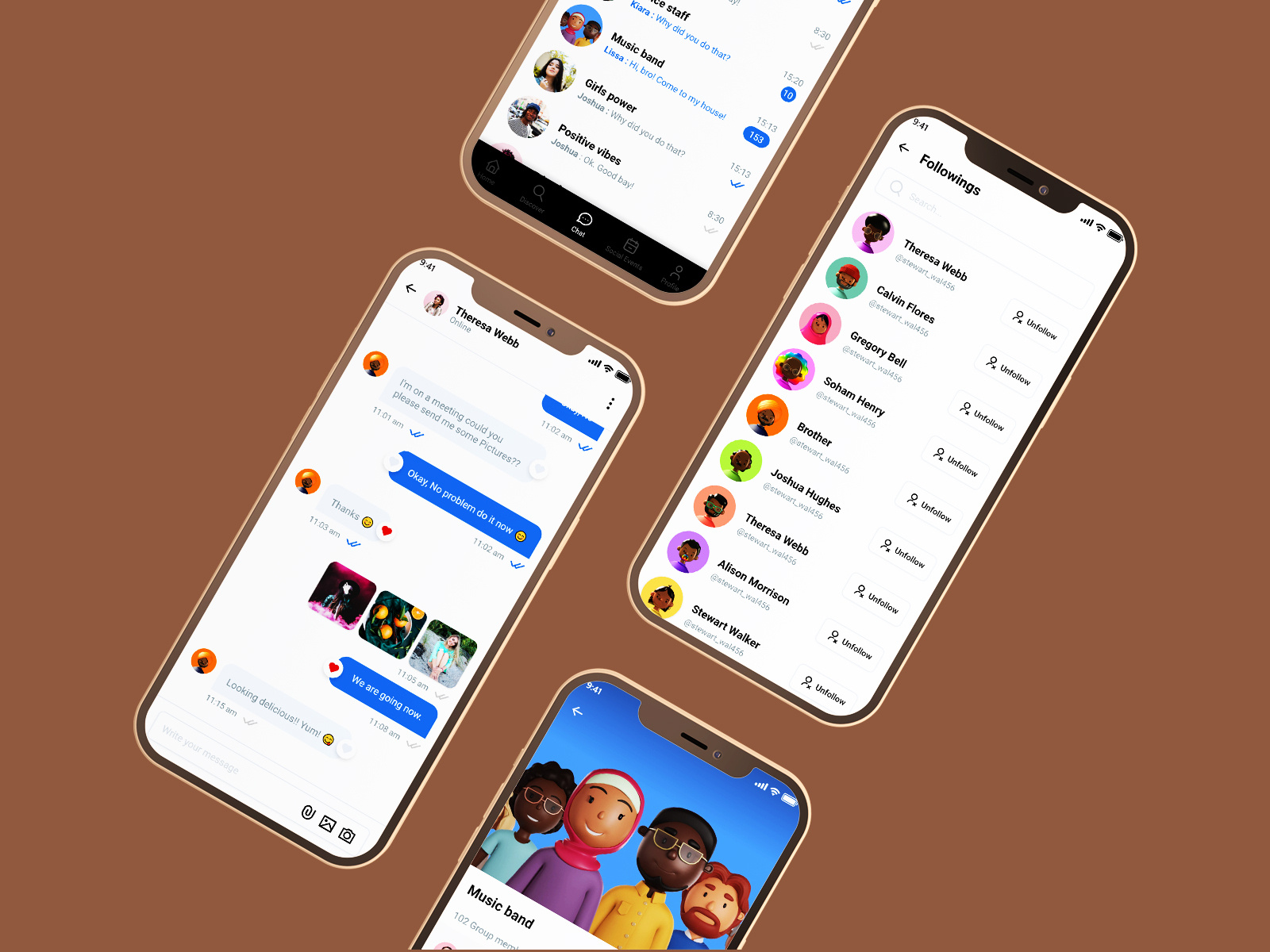 Social Chat App UI by Kuldeep Mahawar on Dribbble
