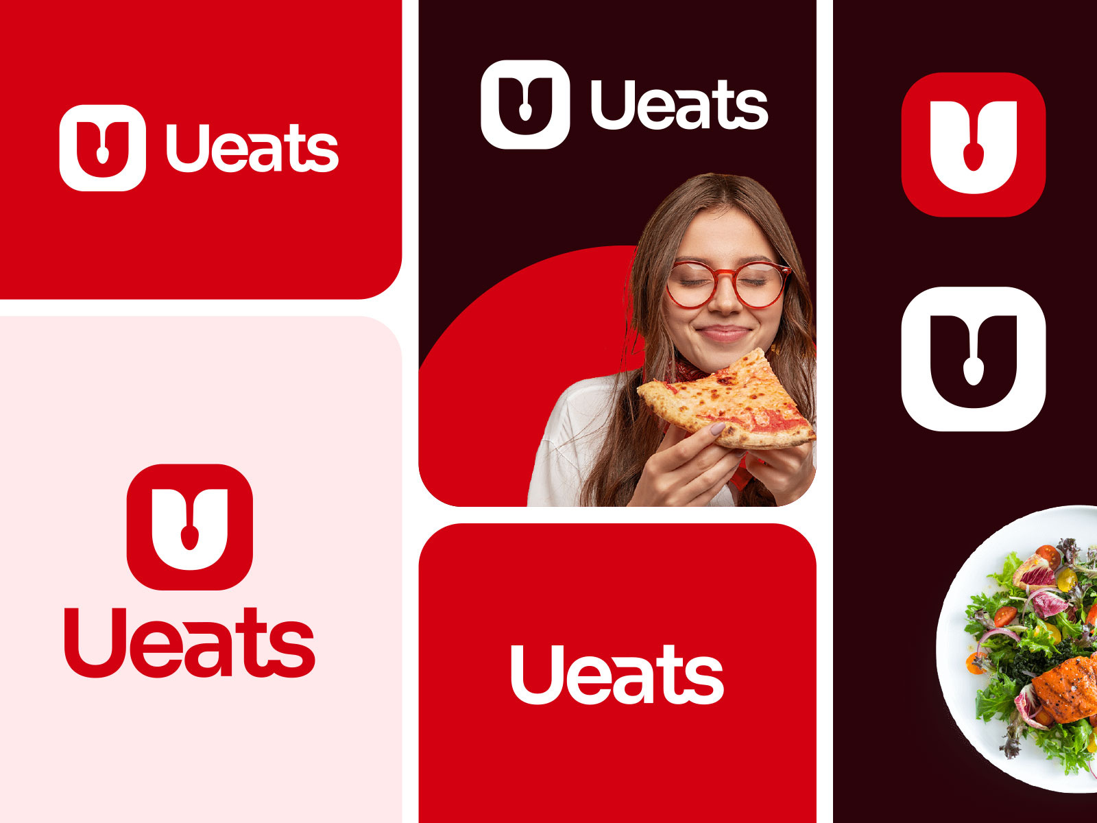 Ueats food logo design by Kuldeep Mahawar on Dribbble