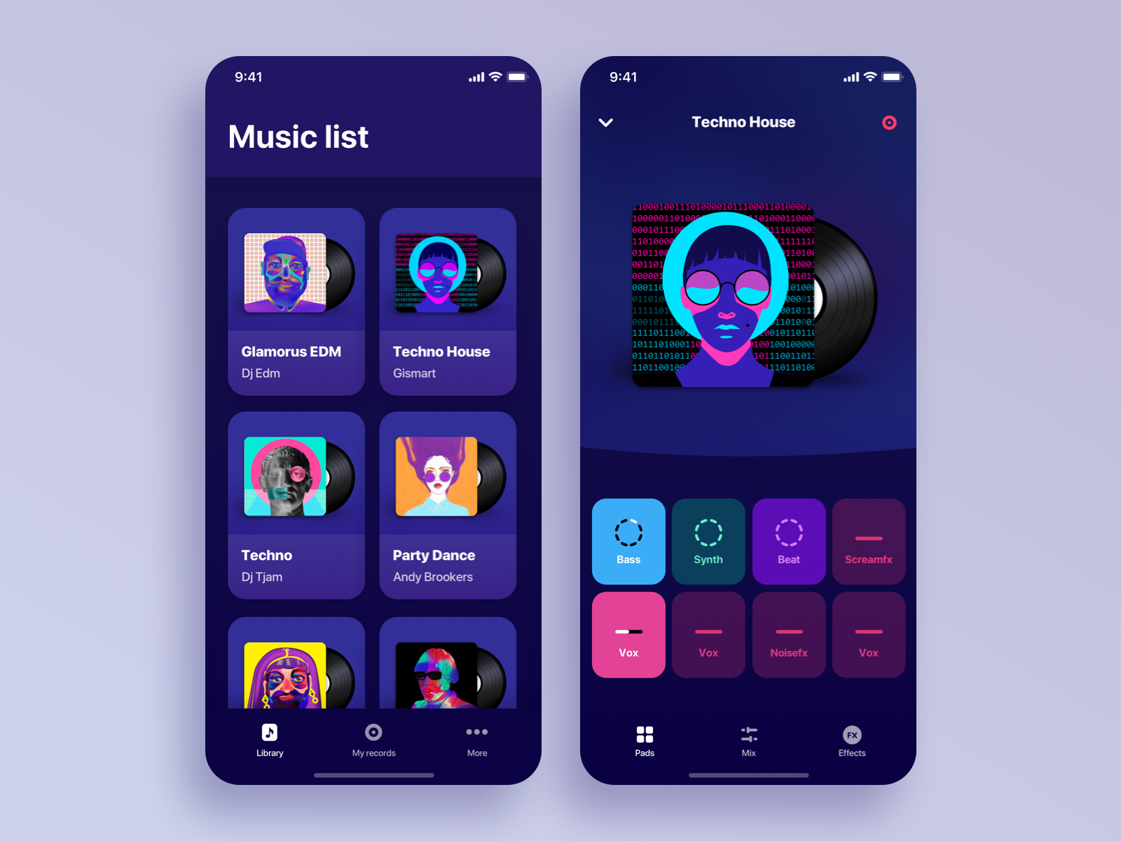 Music app concept by Alexey Arkhipenko for Gismart on Dribbble