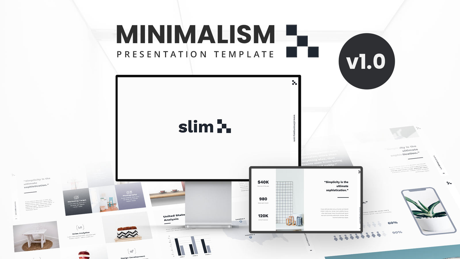 SLIM – Minimalism Powerpoint Templat by Mister Graphics on Dribbble