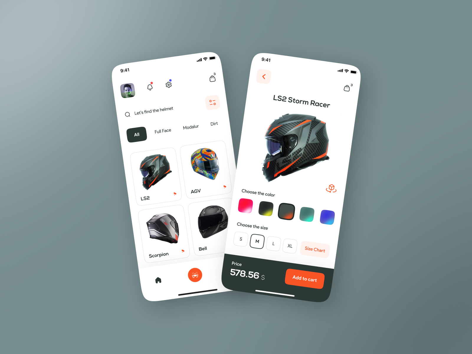 Motorcycle Helmets Online Store - Mobile App by Giorgi Makatsaria on Dribbble