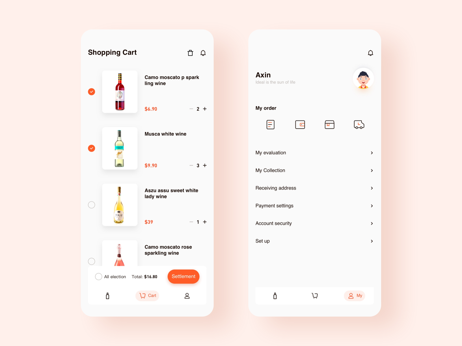 Design of Red Wine Purchasing Interface by Maoxin Shen on Dribbble