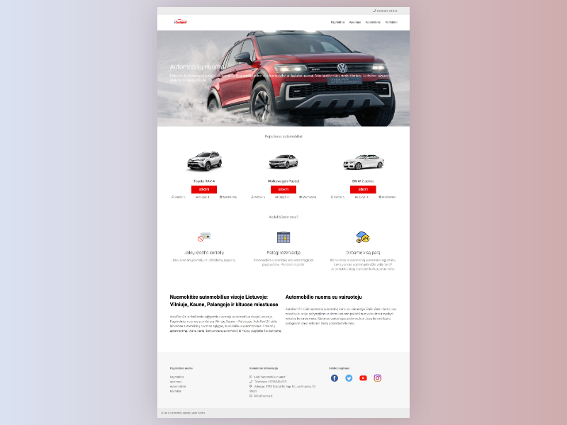 Car Rental Services by Jonas Laurinaitis on Dribbble