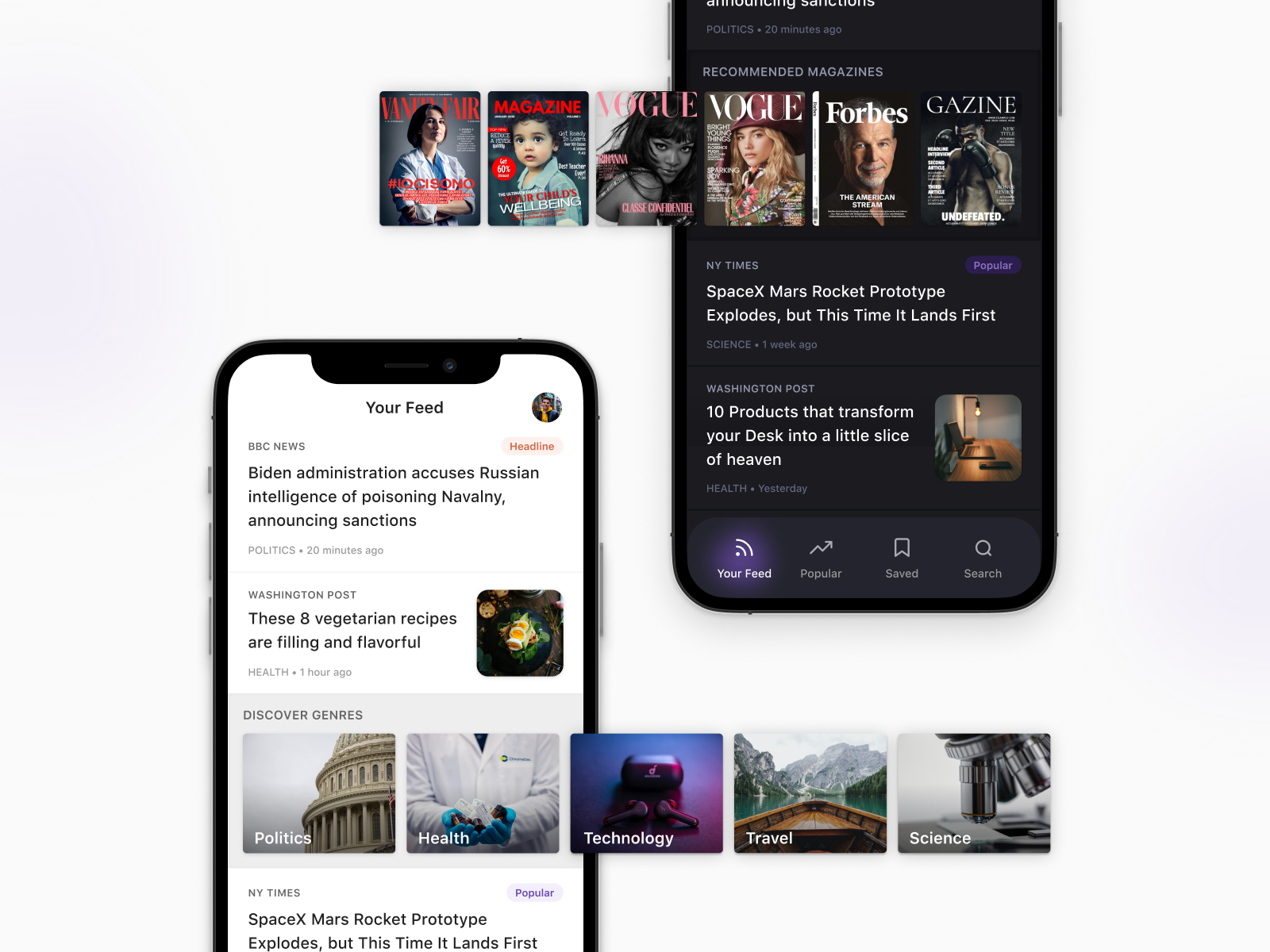 News Feed app by Felix Ludwig on Dribbble