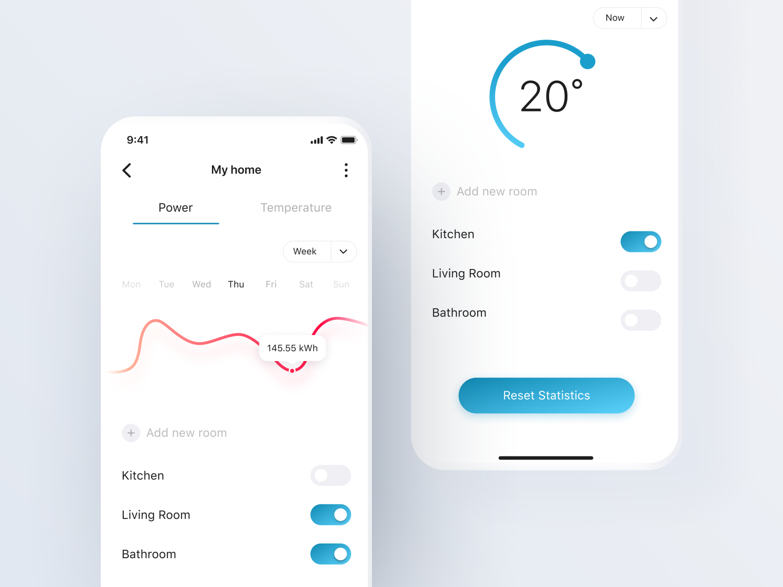 Smart home app by Alexander Bykhovsky on Dribbble