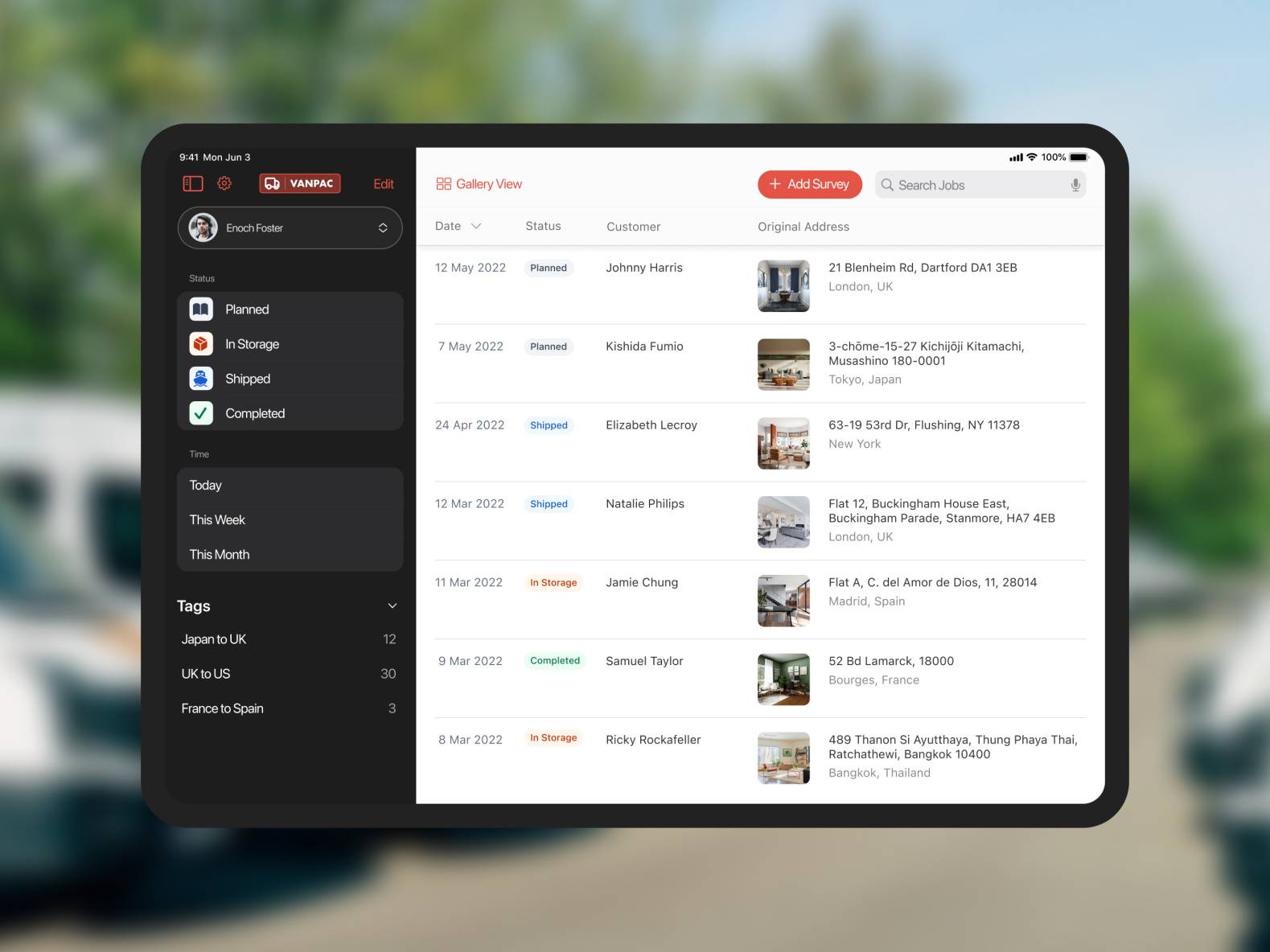 iPad Logistics App by Kevin Chu on Dribbble