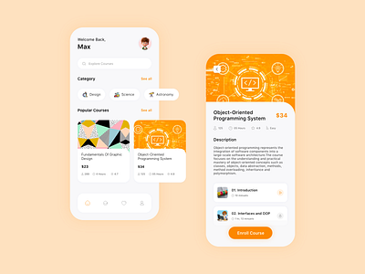 Course App - UI by Nisha on Dribbble