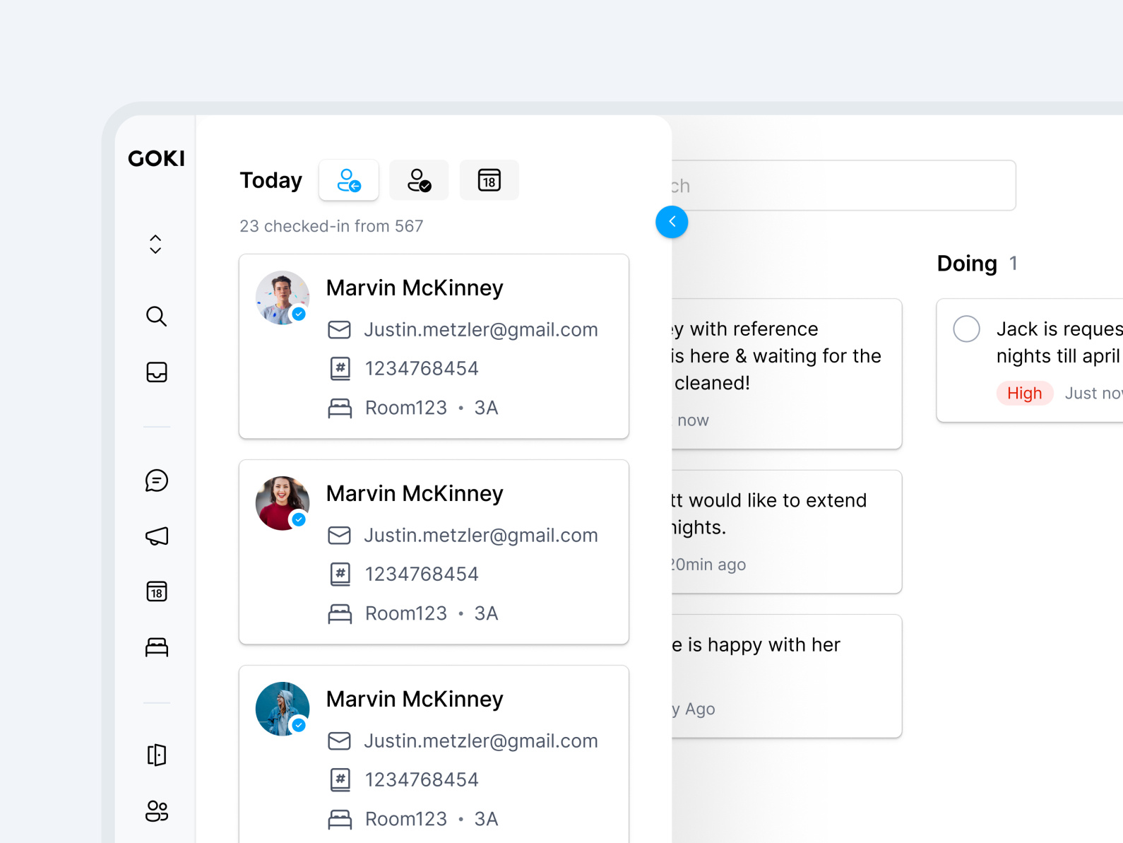Check-in list by Mehrnoosh on Dribbble