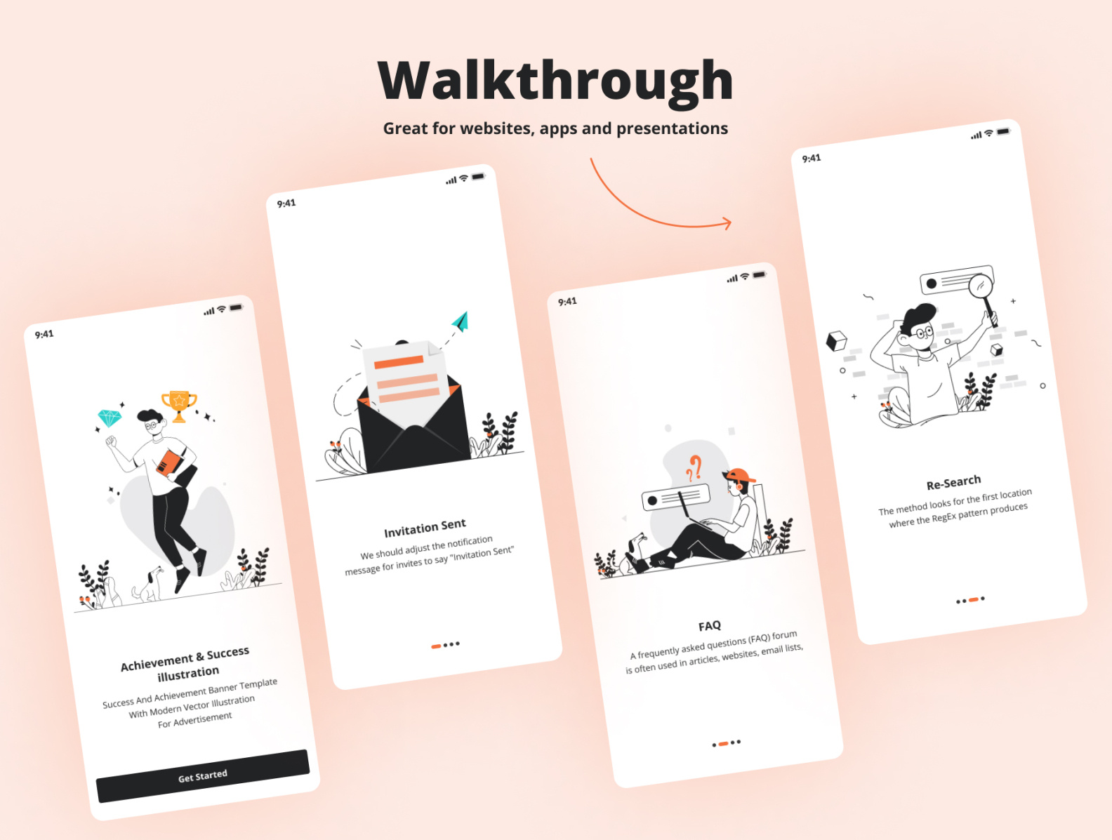 Mobile Walkthrough by Sachin Daksh on Dribbble