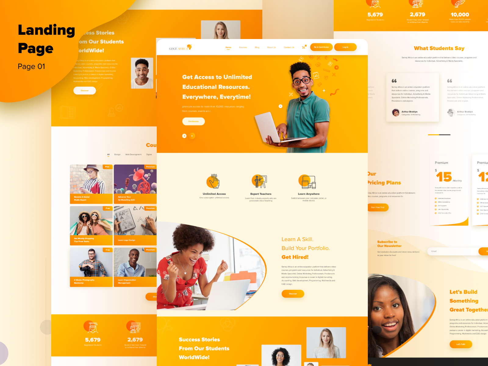 Landing Page by cr8tiv_yemmy on Dribbble