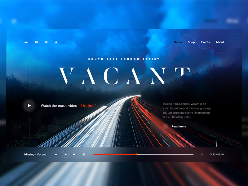 Vacant Landing Page by vadimparker on Dribbble