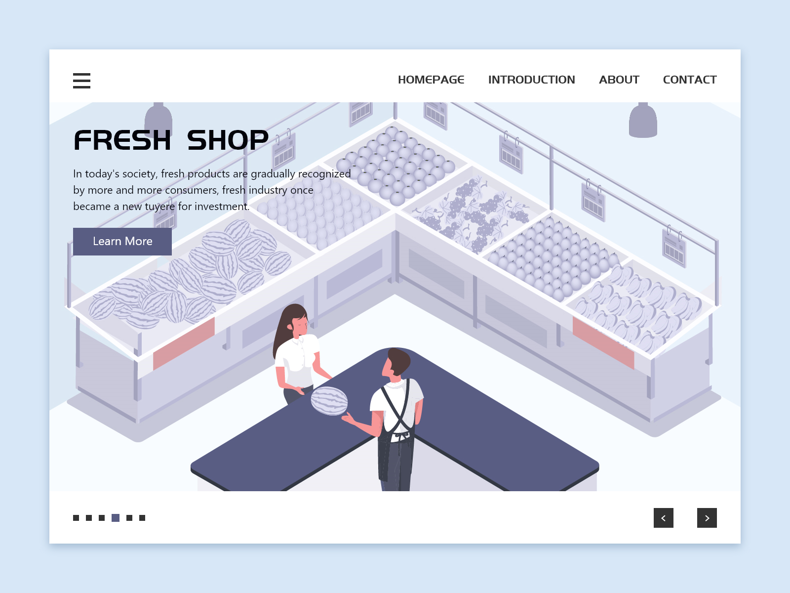 Fresh Shop Scene by Vicky Hao on Dribbble