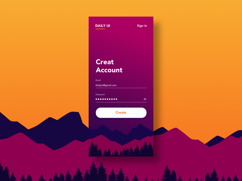 Daily UI #001 by Ben Thiefels on Dribbble