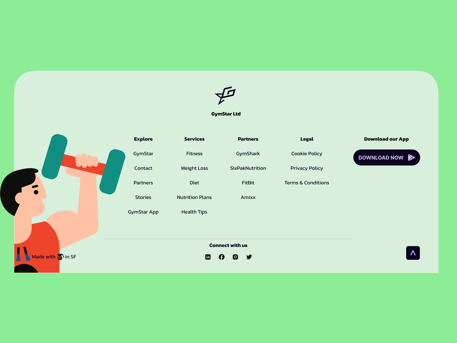 Footer by 🖖Milan on Dribbble
