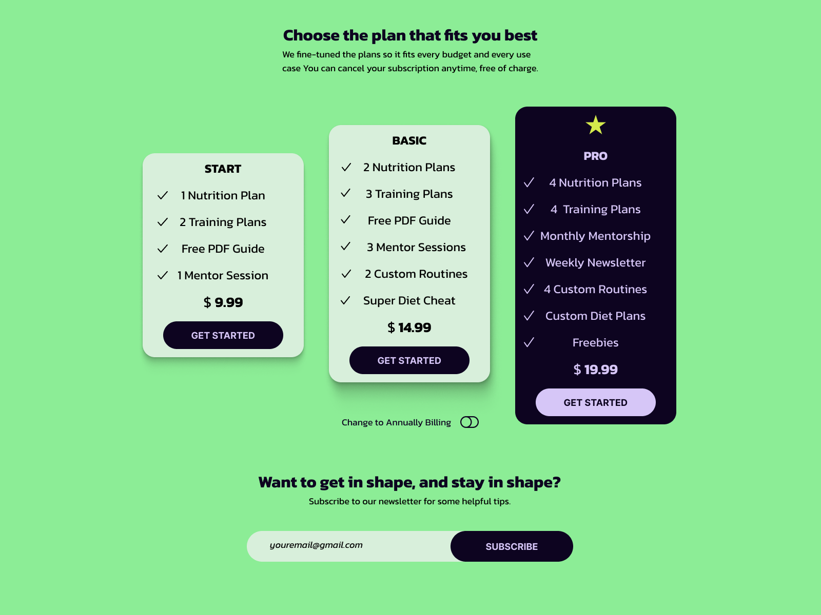 Pricing Plans by 🖖Milan on Dribbble