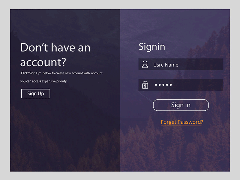 Signin Page by karuppasamy on Dribbble