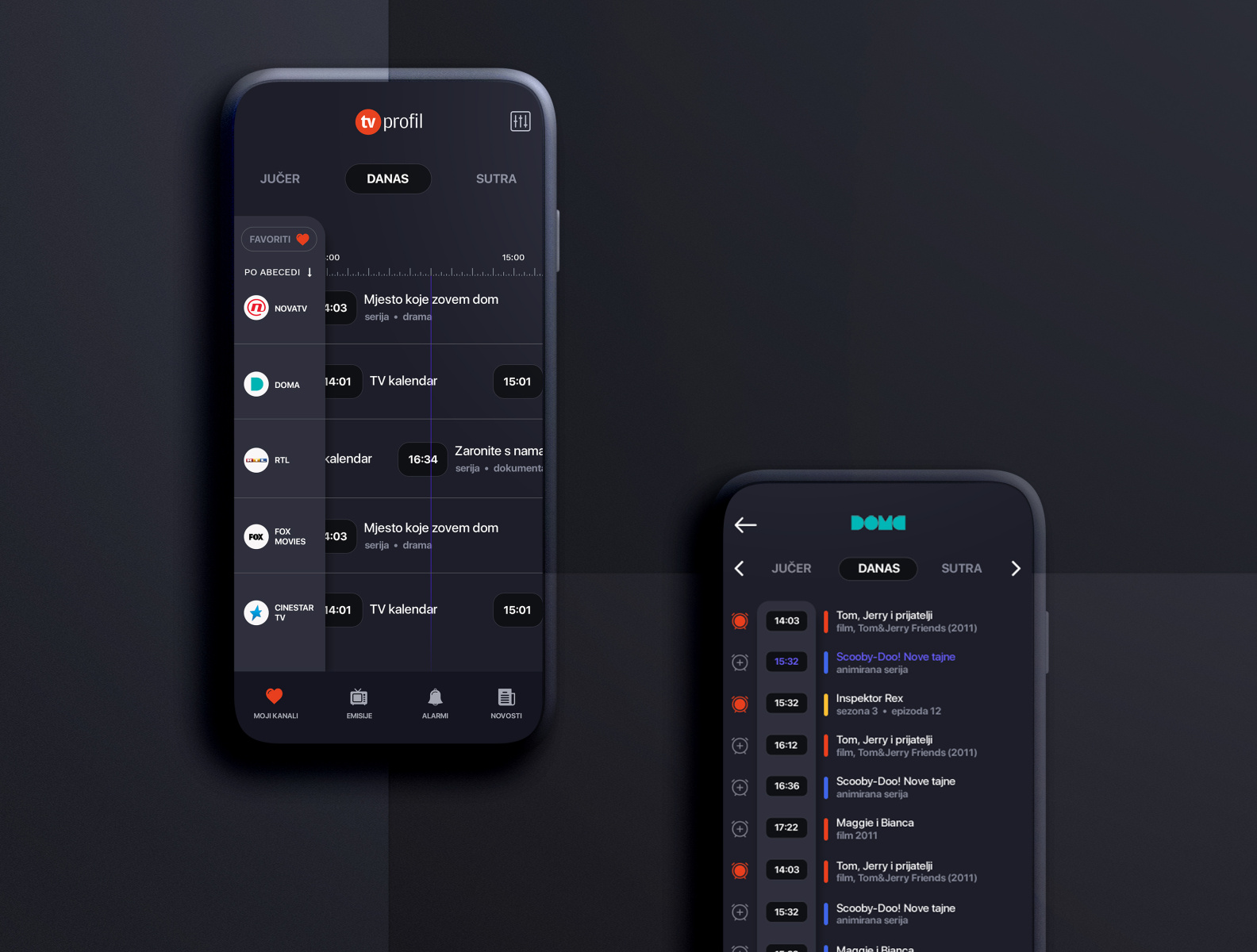 TV channels app by Bojan Herceg on Dribbble