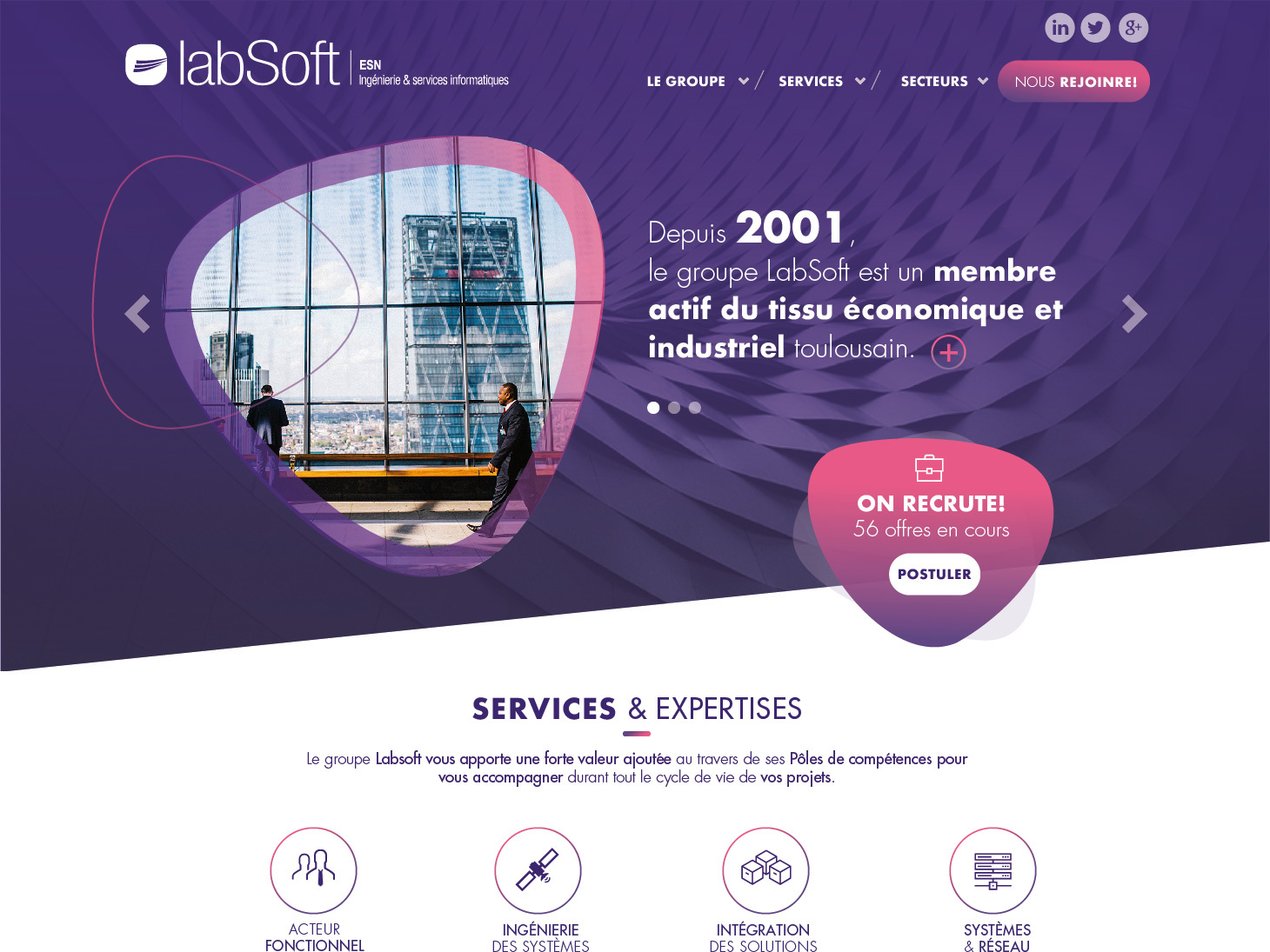 Labsoft 00 Accueil Desktop by Stéphane SIGUR on Dribbble