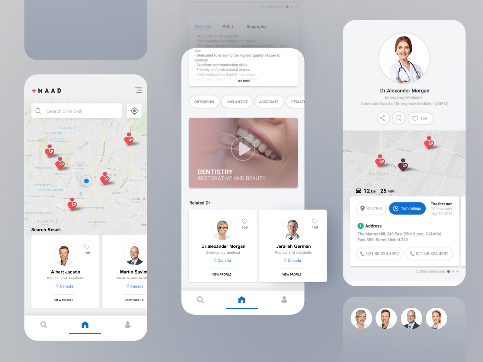 Finding a doctor by Kian on Dribbble