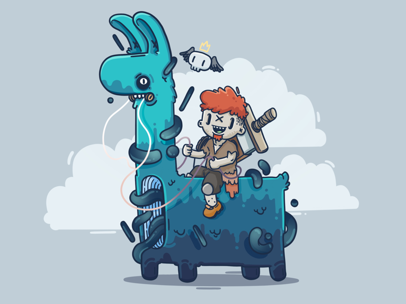 Magic Llama Rider by Techboi.design on Dribbble