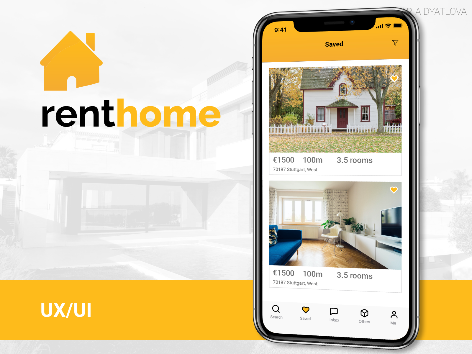 House Renting app by Maria Dyatlova on Dribbble