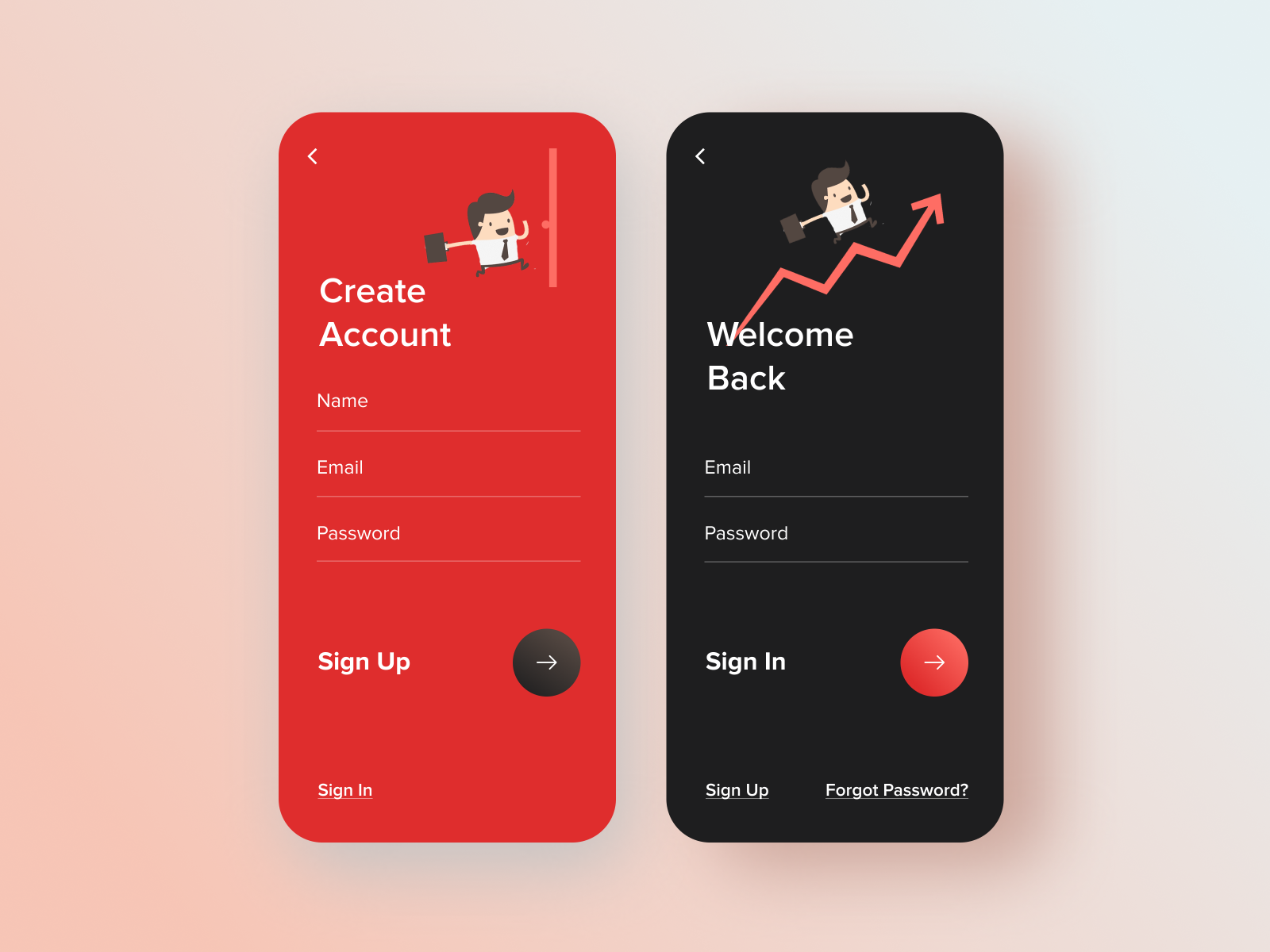 Stock Exchange App Sign Up & Sign In by Lena Tsybulenko on Dribbble