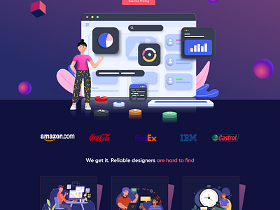 Design Agency Landing page by Sabbiruiux for Interfacly on Dribbble
