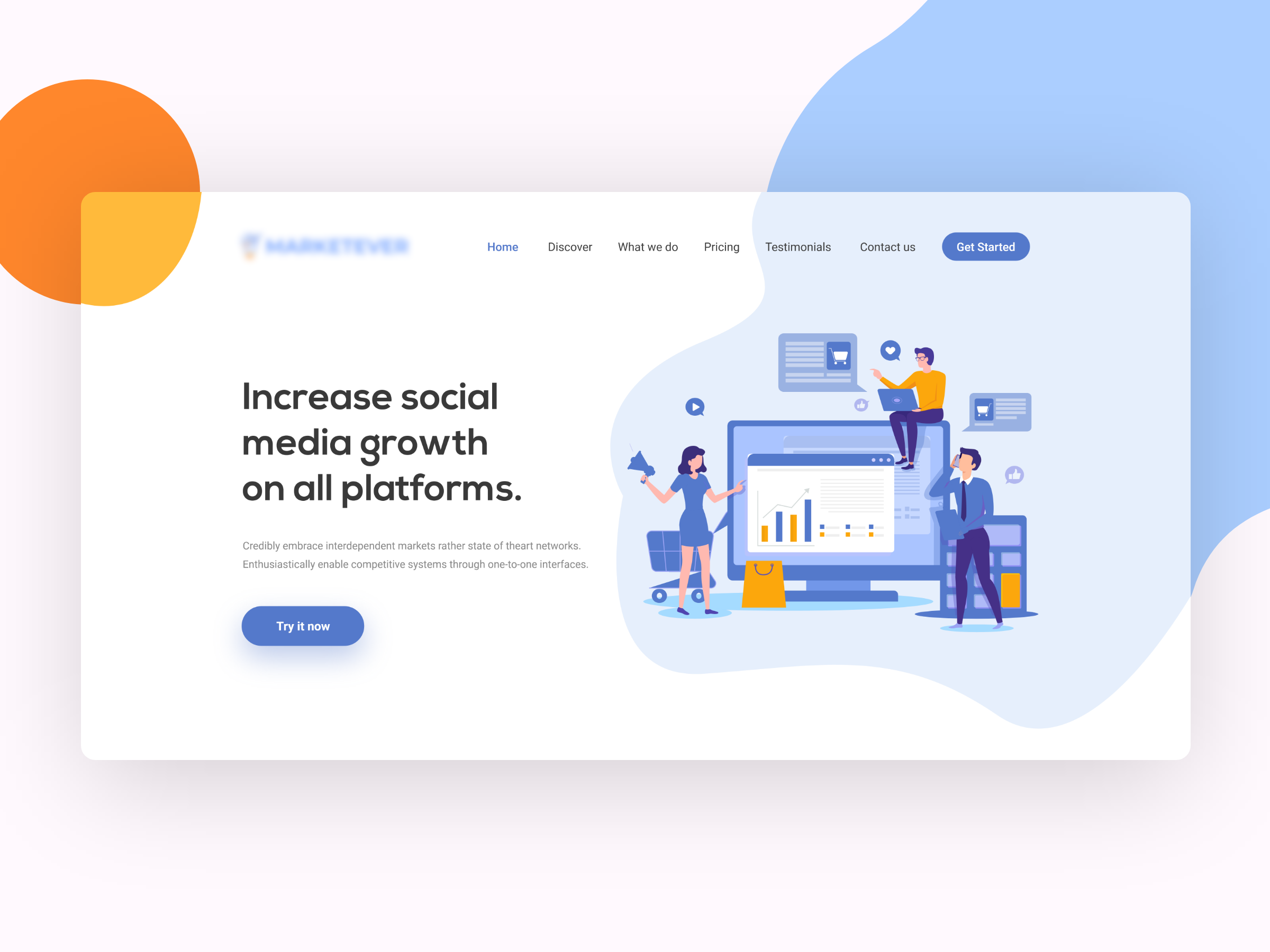 Marketing Agency Header Concept by Sabbiruiux on Dribbble