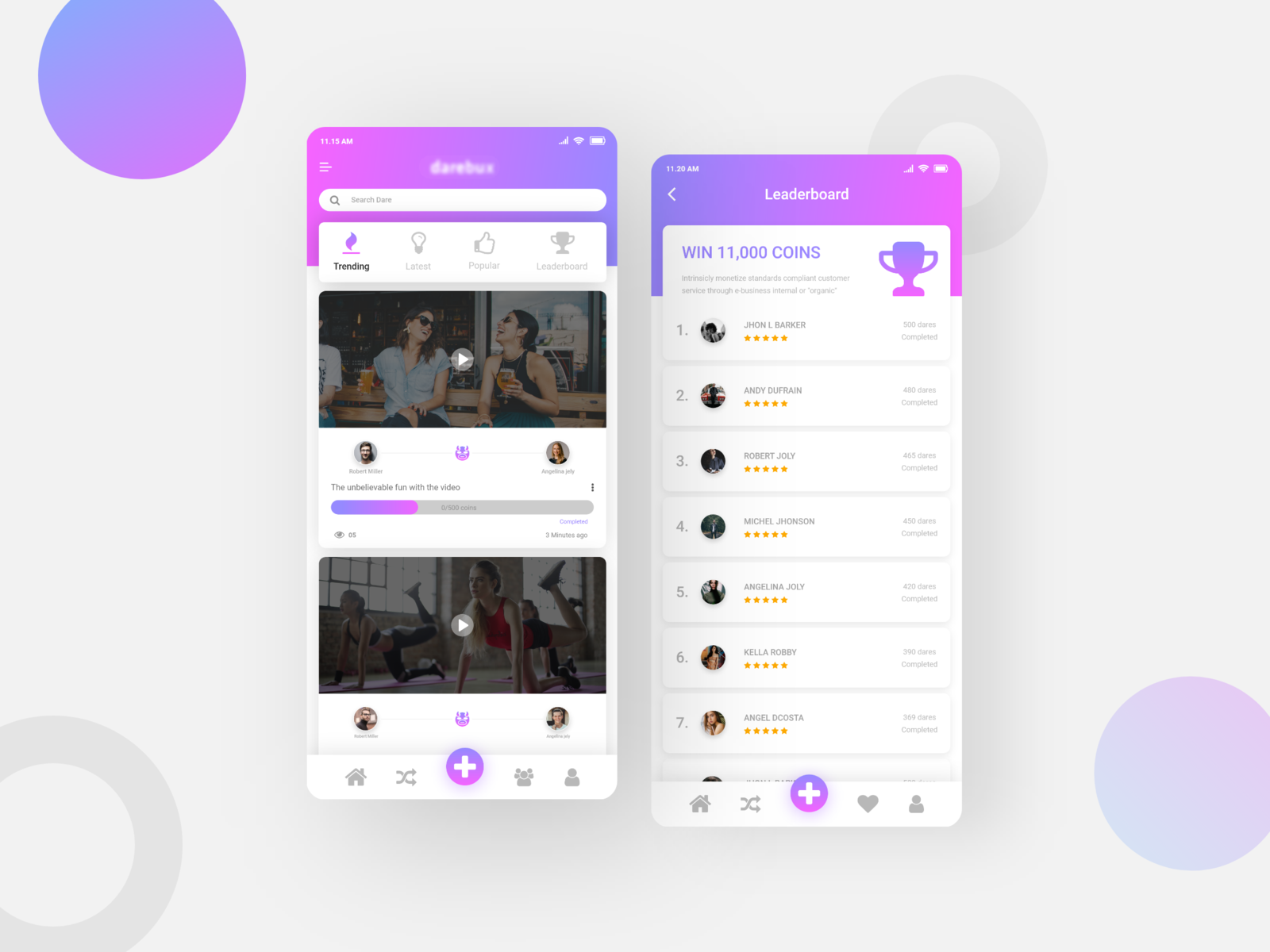 Social Media Video App by Sabbiruiux on Dribbble