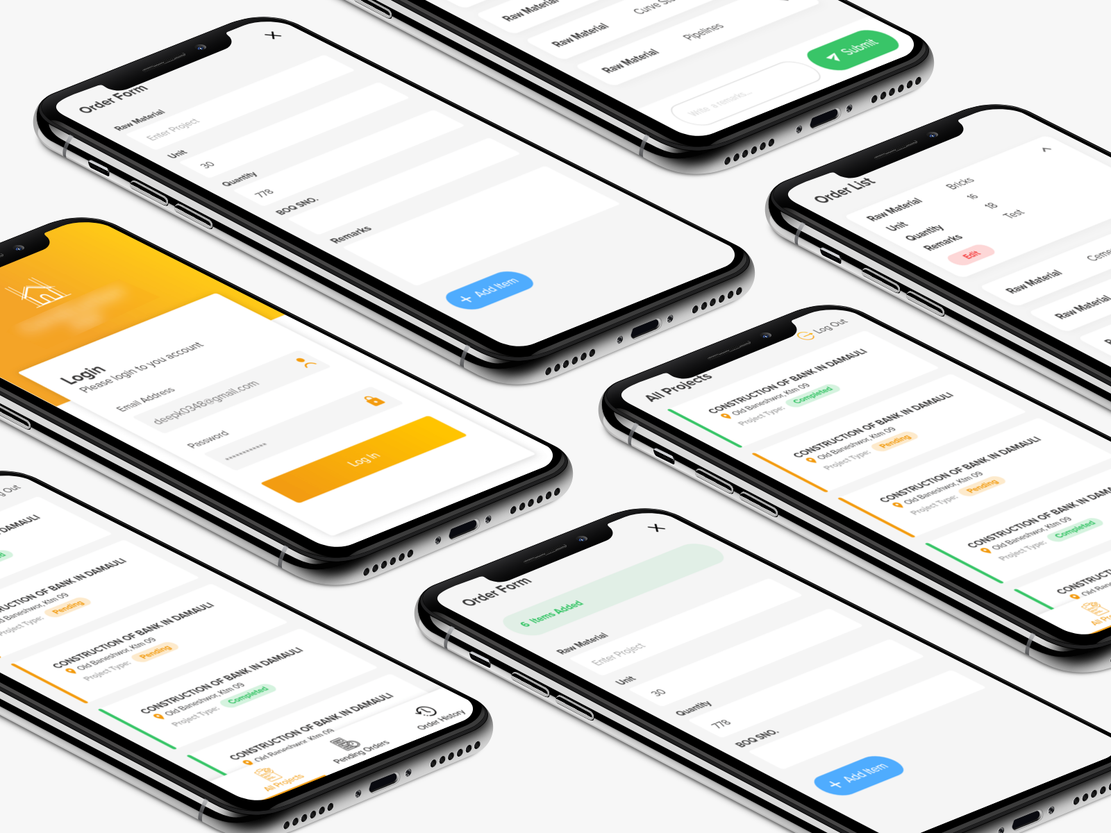 Construction Mobile App UI by Deepak Shrestha on Dribbble