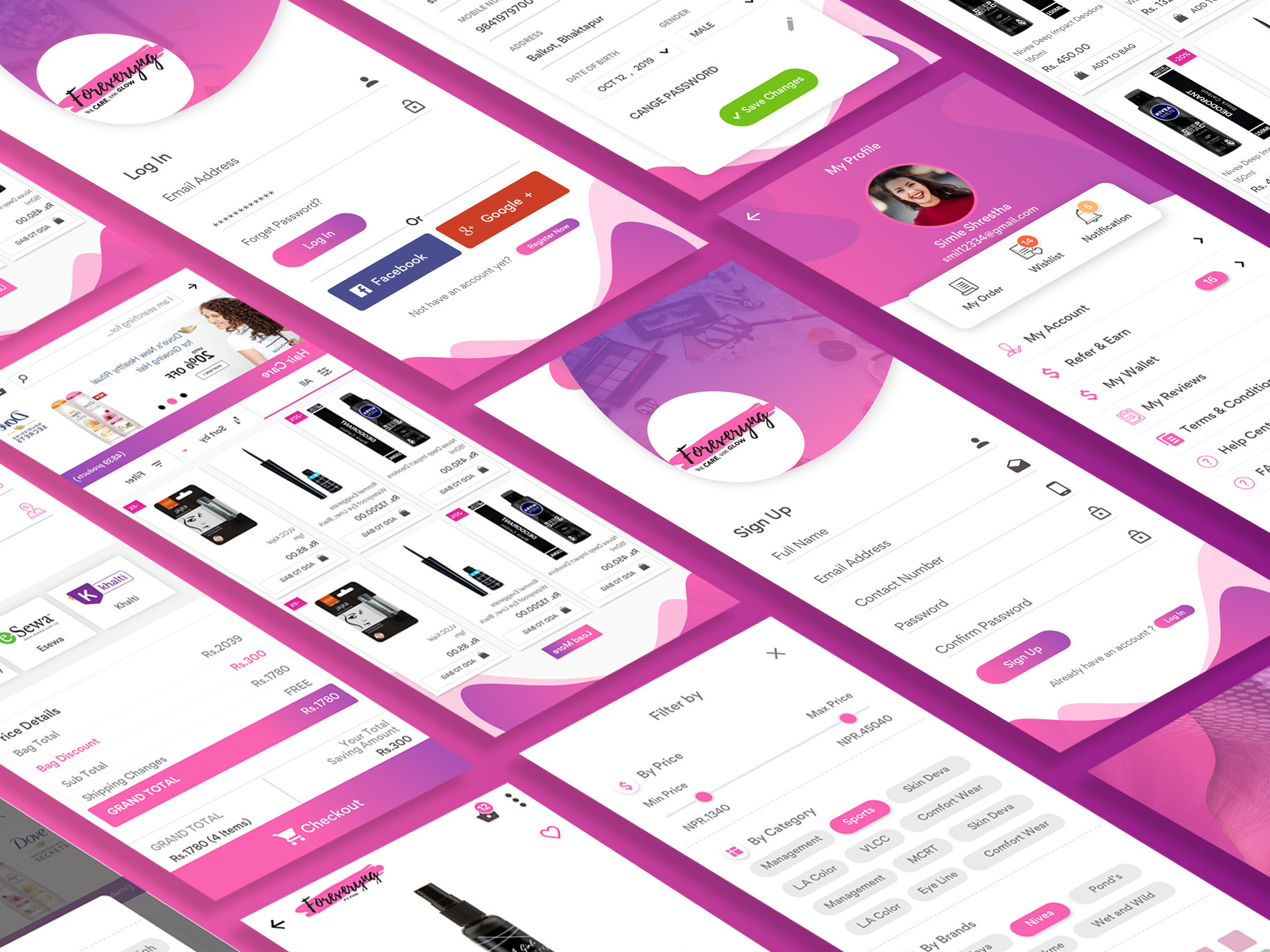 Foreveryng Isometric Perspective App Screens Mockup by Deepak Shrestha ...