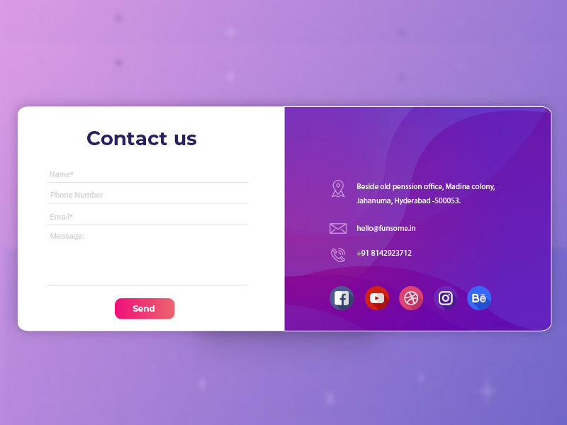 Contact Form by Winsome Studio on Dribbble