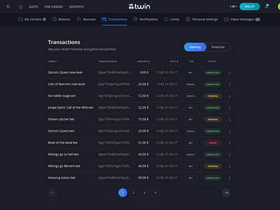 Twin: Transactions by John Gambling for Flatstudio on Dribbble