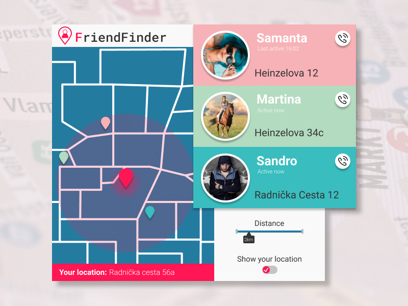 Daily UI Design Challenge- #020 Location Tracker by Ina Pajković on ...