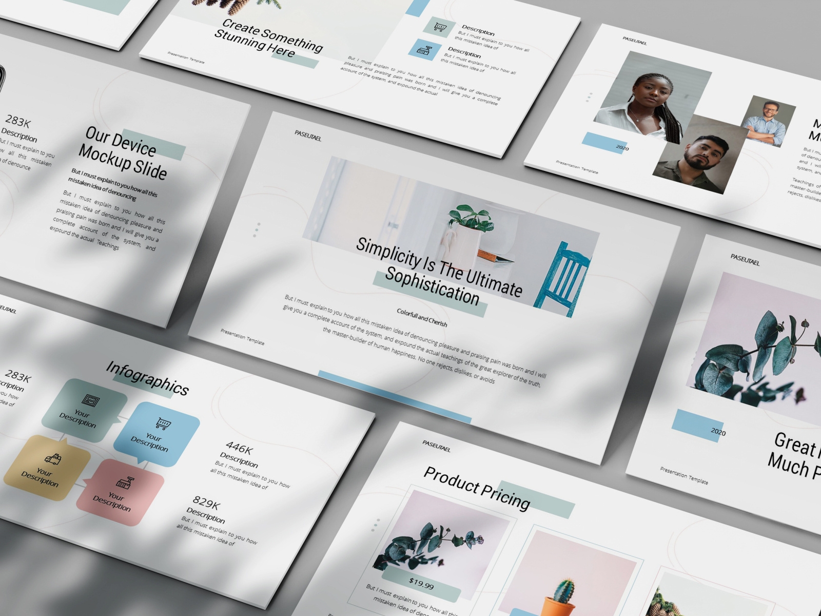 Paseutael – Colorful Presentation Template by Slidefactory Studio on ...