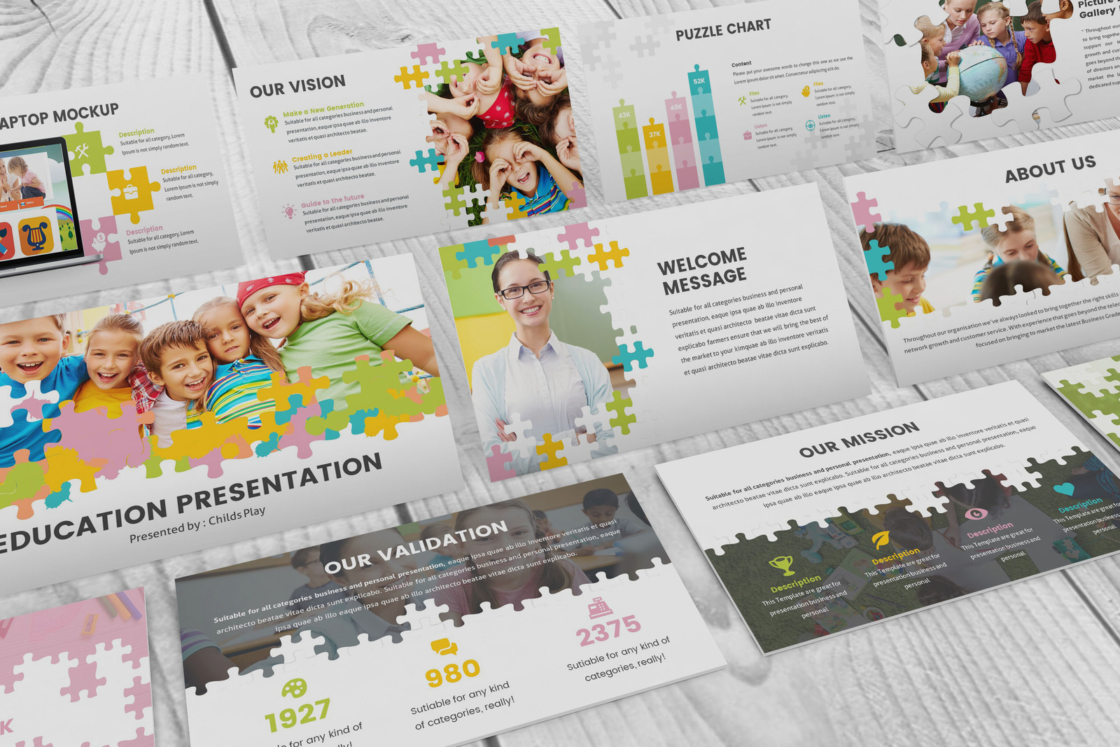 Puzzle - Education Powerpoint Template by Slidefactory Studio on Dribbble