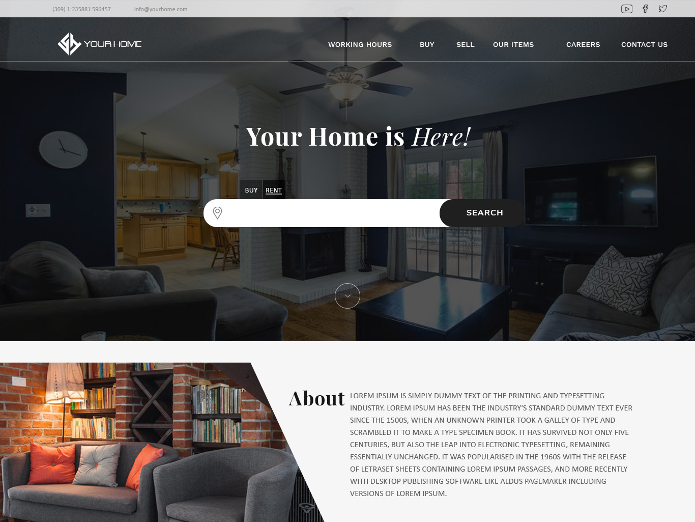 YOURHOME- Web design concept by BAIJU on Dribbble